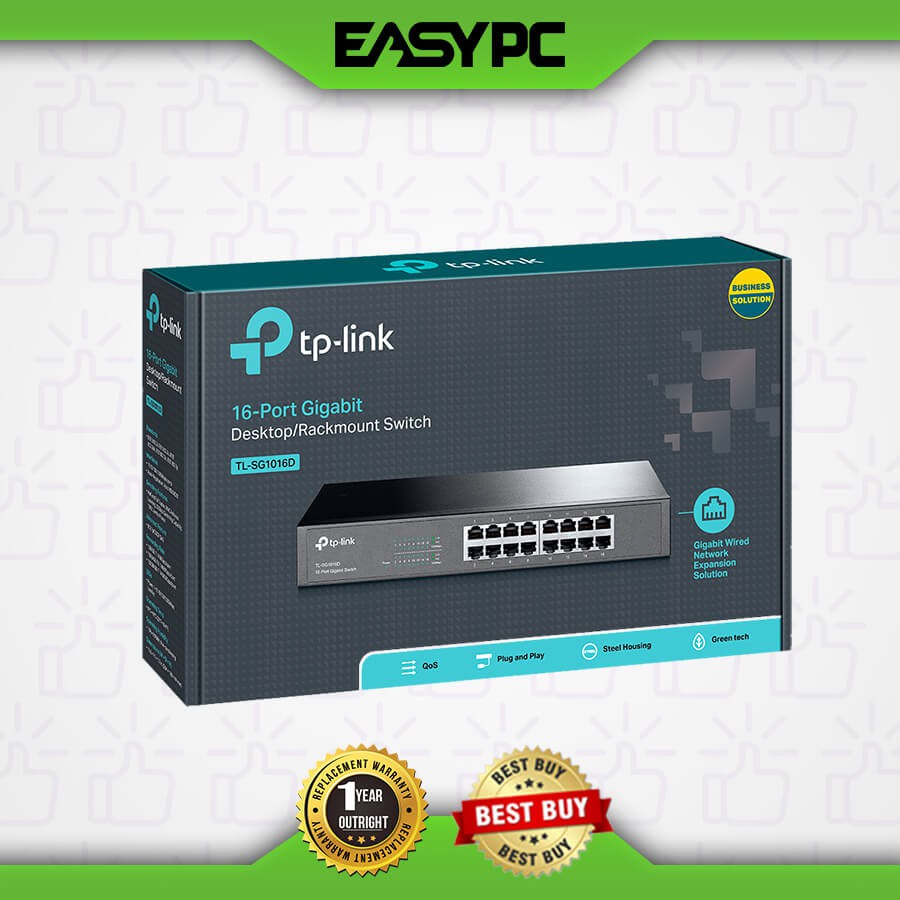 EasyPC| Tp-Link SG-1016D and TL SG1016DE Swith Hub 16-Port Gigabit ...