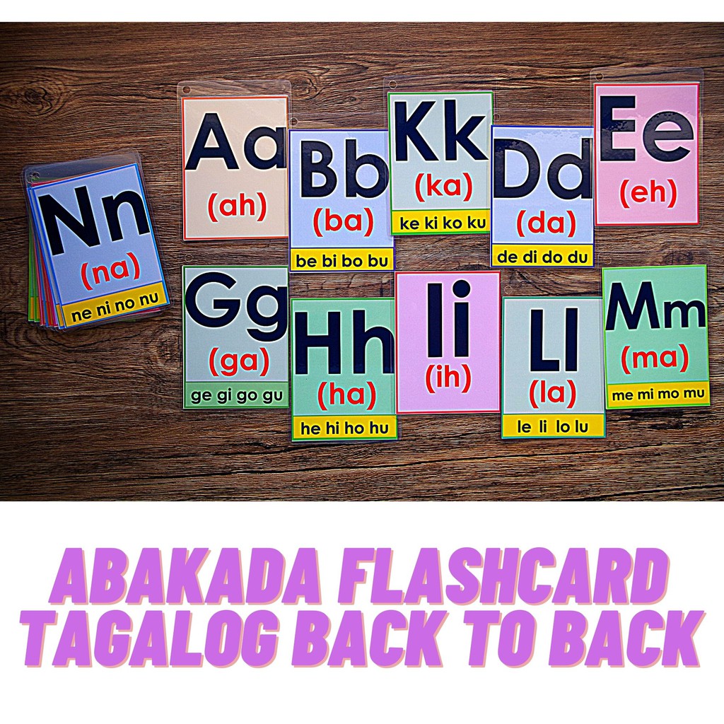 ABAKADA Flashcards (Laminated Back to Back Print) | Shopee Philippines