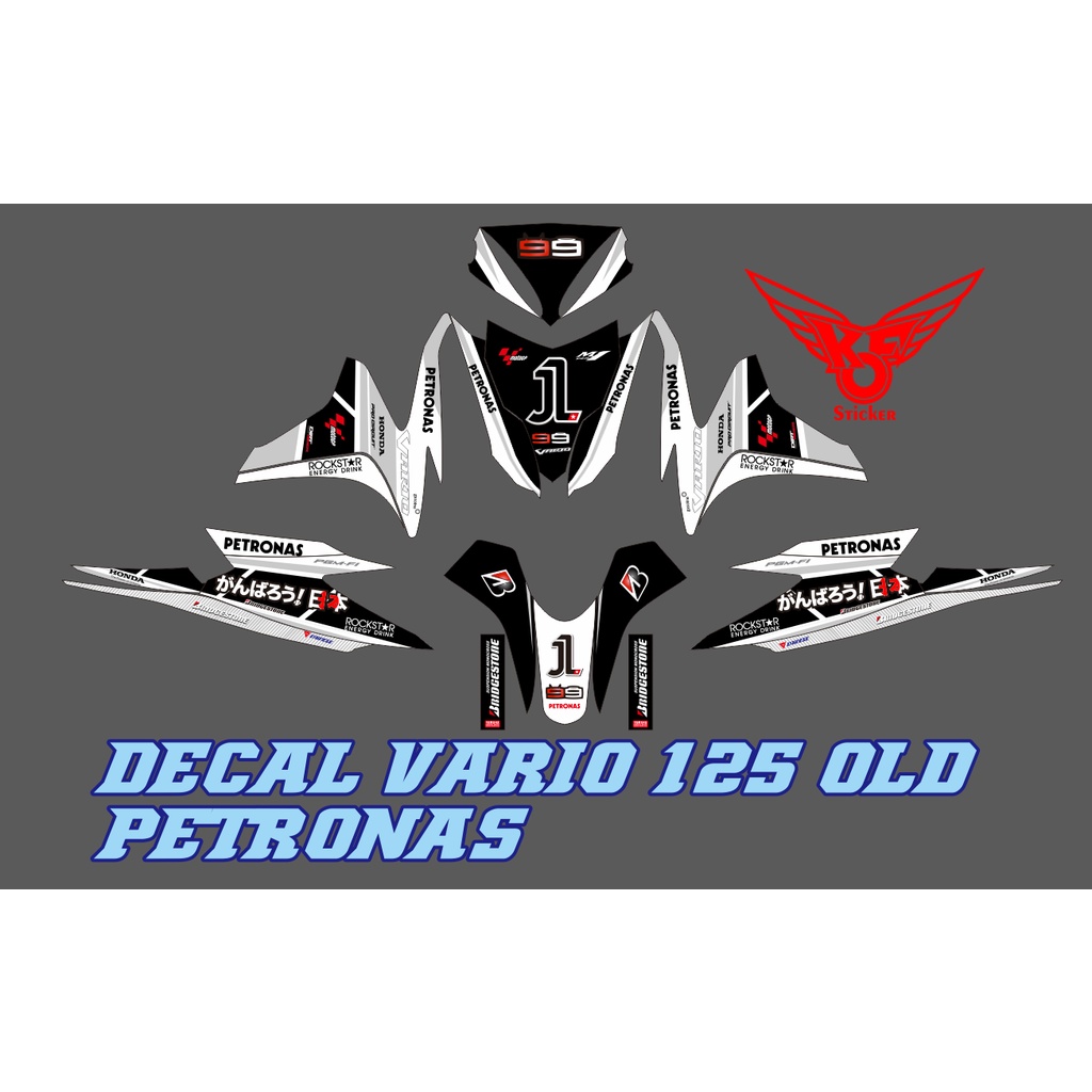 Sticker VARIATION LIST DECAL FULL BODY VARIO 125 OLD PETRONAS | Shopee ...