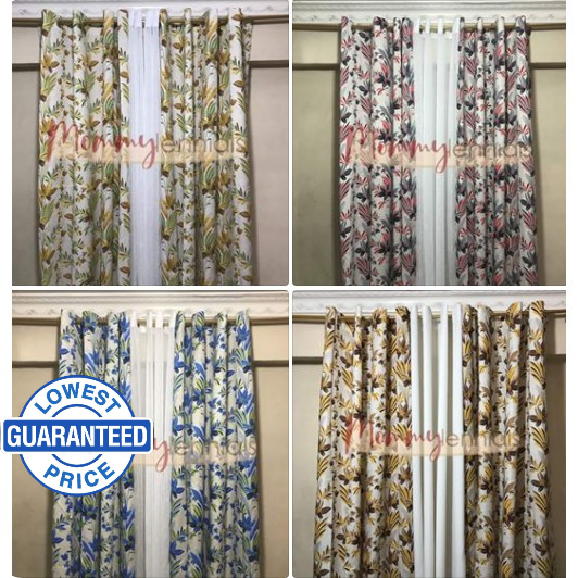 MM 3in1 Set Elegant Ring Curtain For Window Door Home Room Decor ...