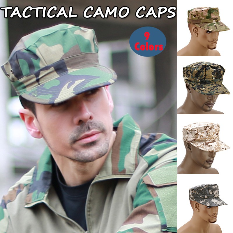 Camouflage Cap Outdoor Climbing Cap Training Hat Camo Caps | Shopee ...