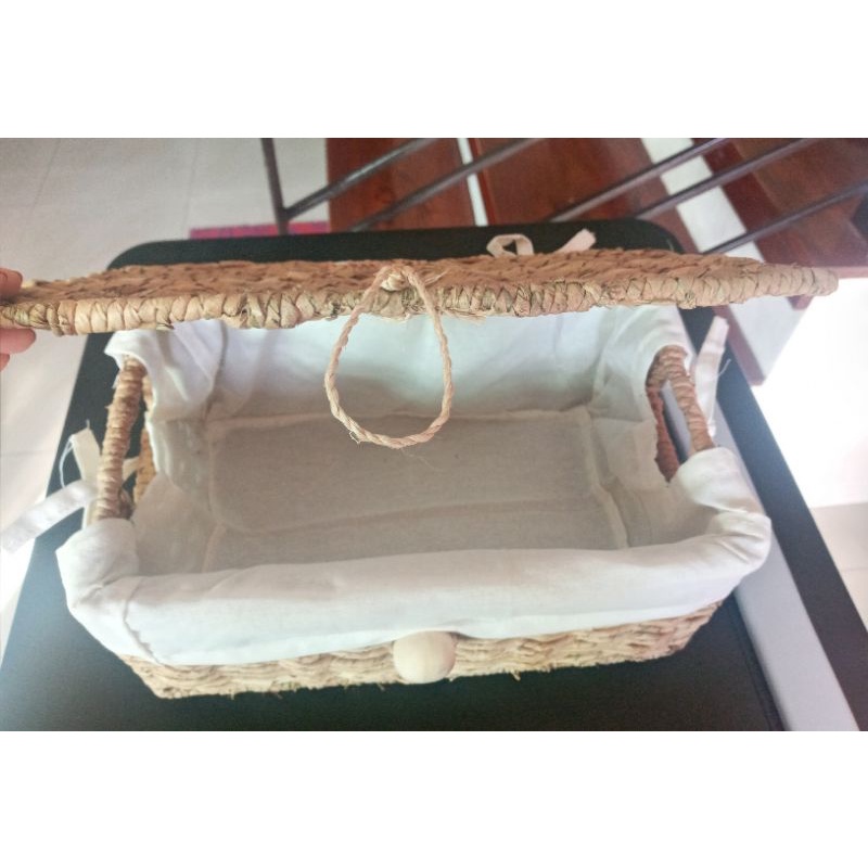 Native storage basket with lining and lock | Shopee Philippines
