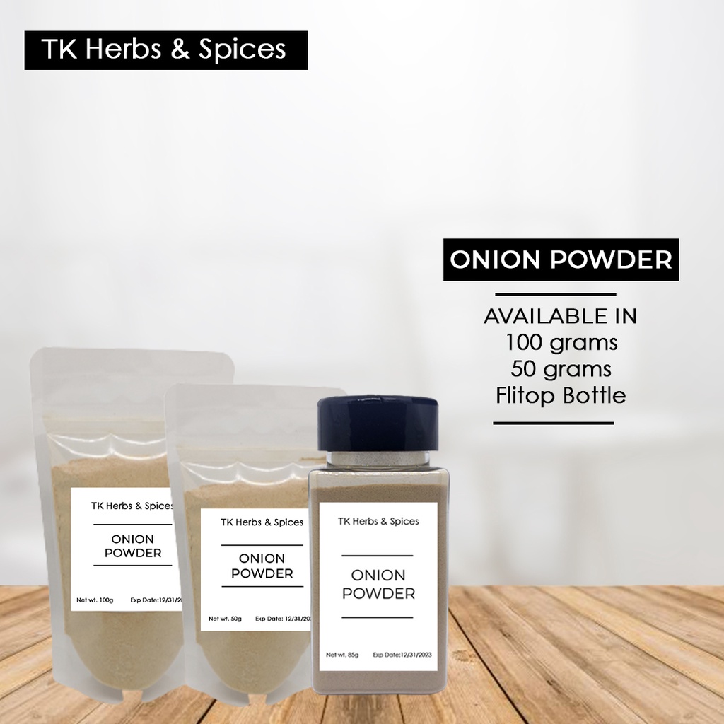 Premium Onion Powder Available in 50 ,100 grams & Flip top Bottle ...