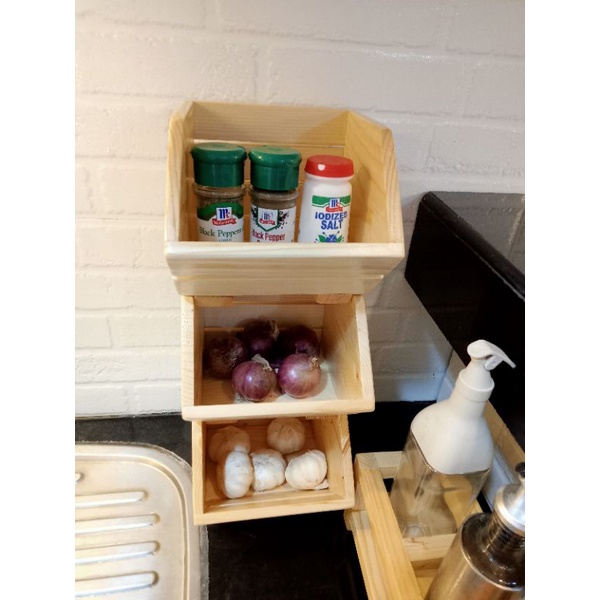 Stackable Multipurpose Crates Pinewood 3 Layer Set | Shopee Philippines