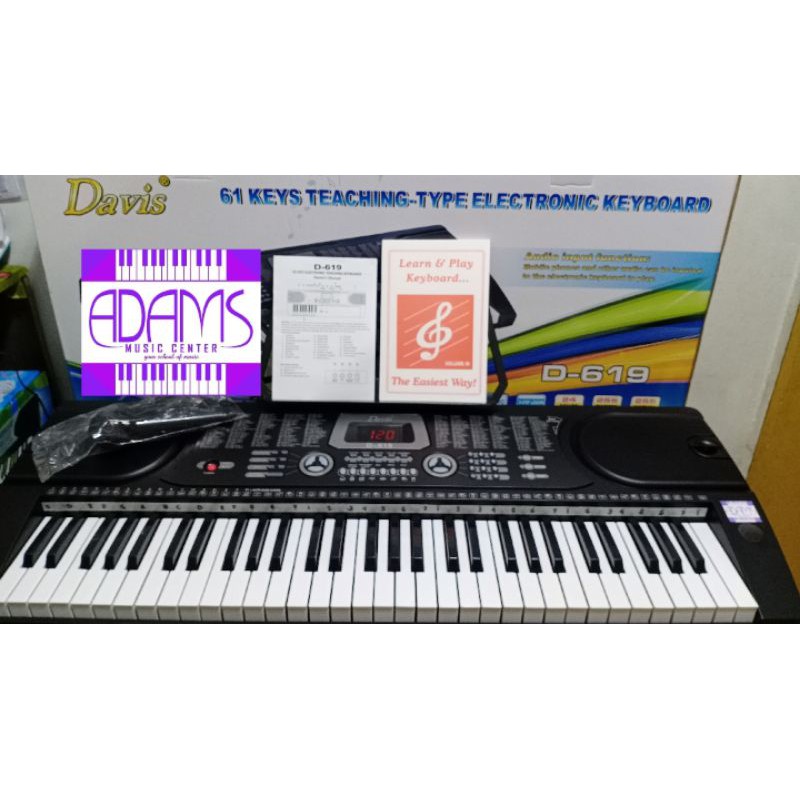 Davis D-619 61 slim keys Digital kb Piano(Complete set) | Shopee ...