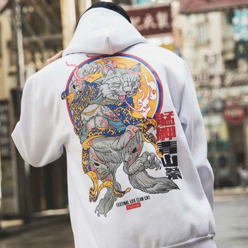 Sweater Hoodie Jocket for Men Fashion Unisex Sweatshirt Black White ...