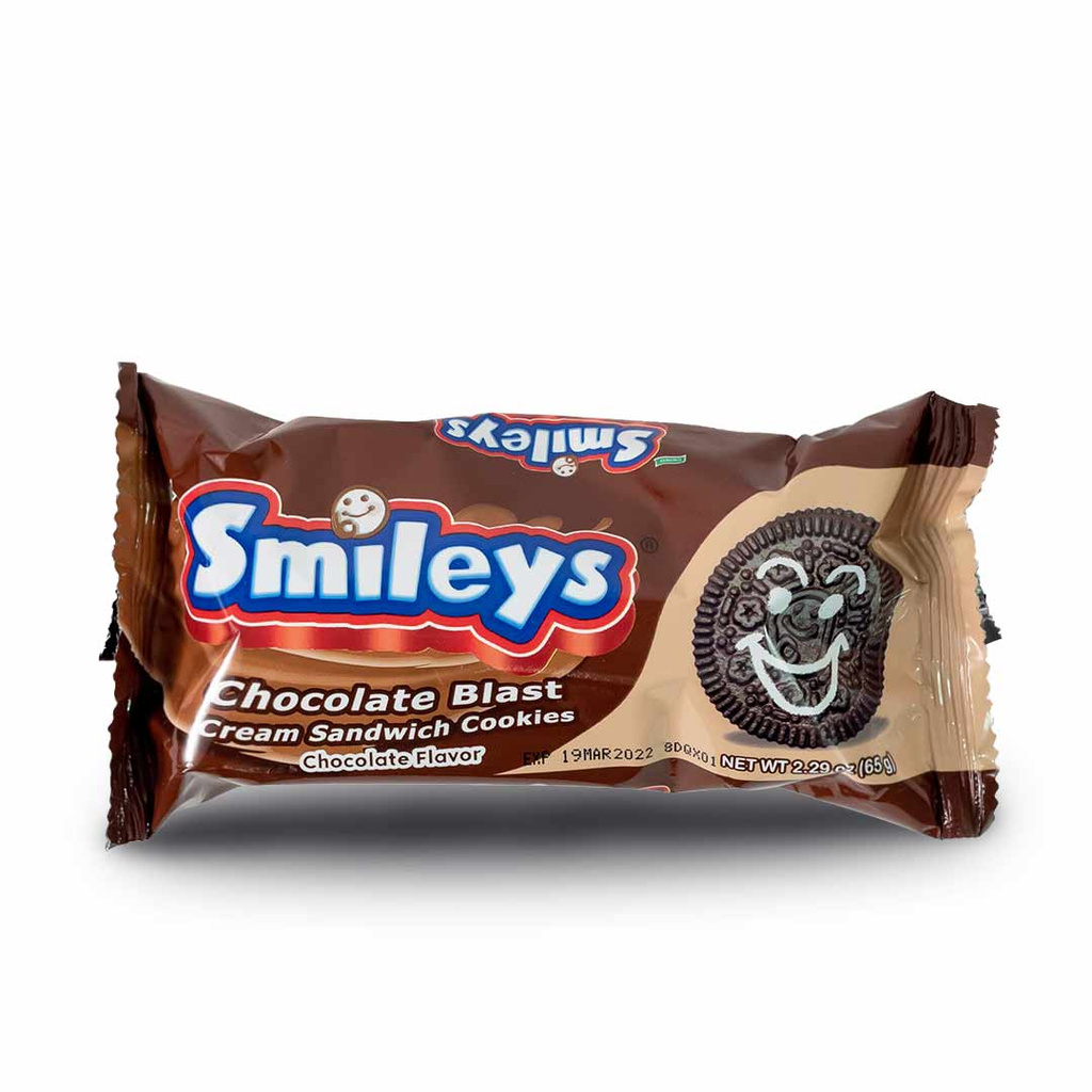 Smileys Chocolate Blast Cream Sandwich Cookies 65g | Shopee Philippines
