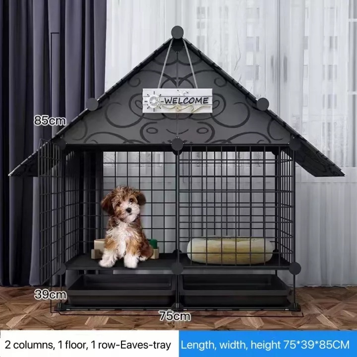 Dog Cage Pet Cage Villa With Toilet Separation Kennel Pet Fence Indoor ...