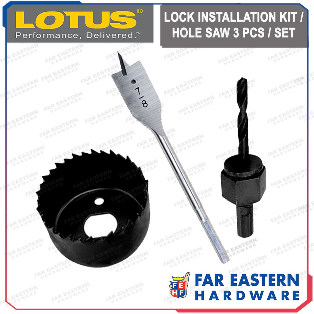 LOTUS Lock Installation Kit Hole Saw 3pcs Set LIK218 LTHT | Shopee ...