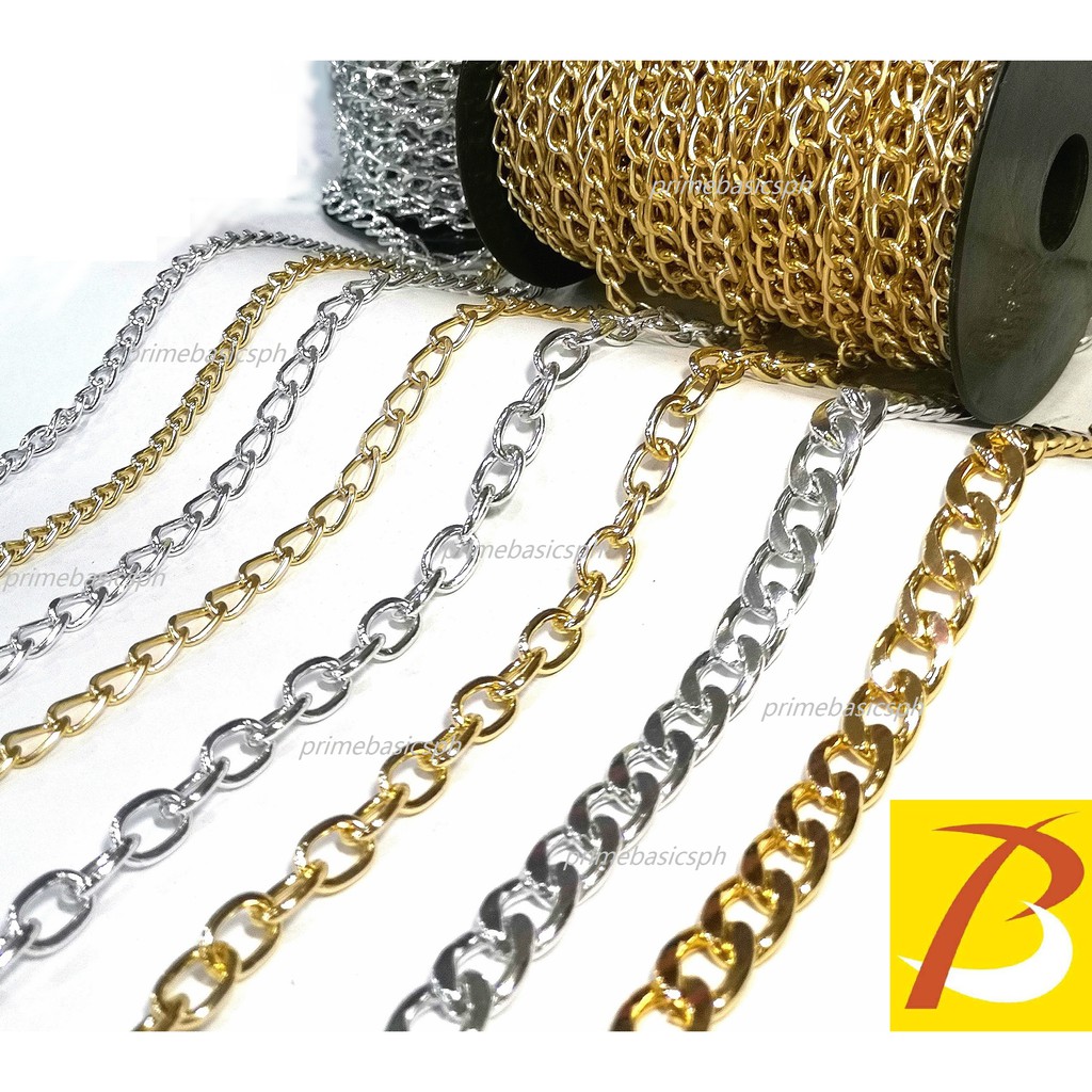 1 Meter Aluminum Chain or Ring Stainless Non-tarnish 5-11mm for DIY ...