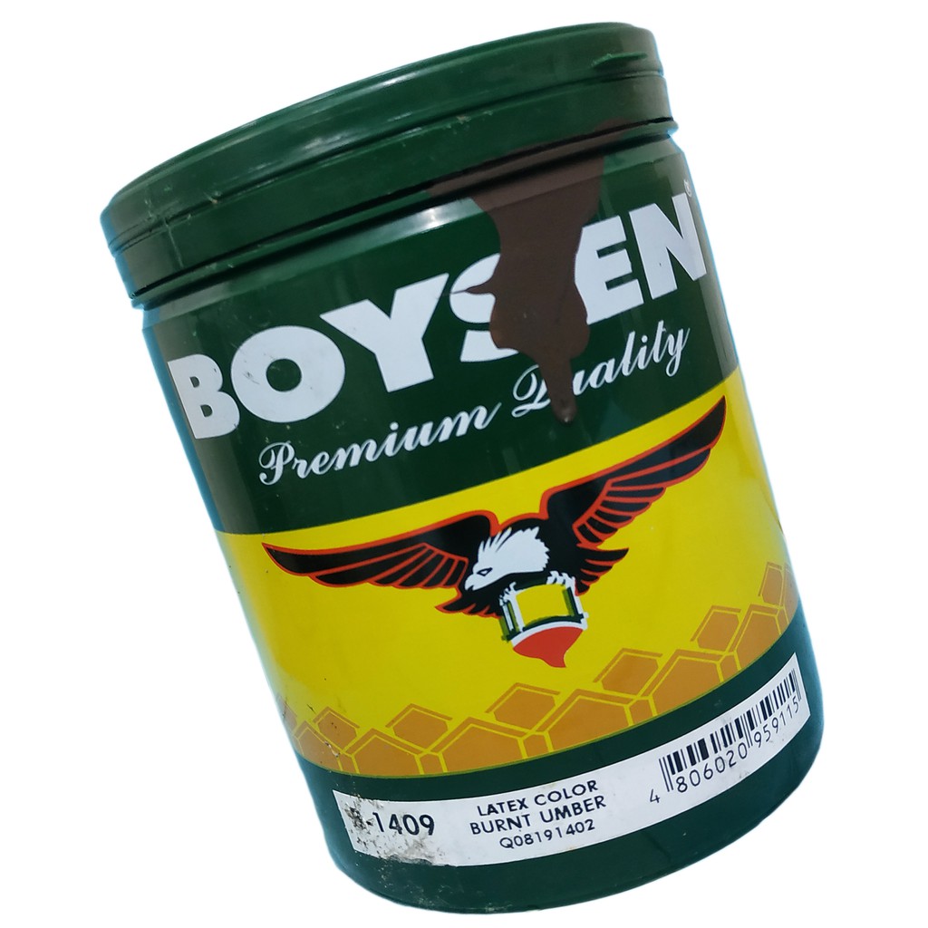 ( 1 LITER ) BOYSEN LATEX COLOR B-1409 BURNT UMBER FOR WOOD AND CEMENT ...