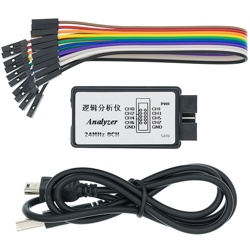 USB Logic Analyzer 24MHz 8 Channel 24M/seconds Logic Analyzer Debugger For ARM FPGA Logic ...