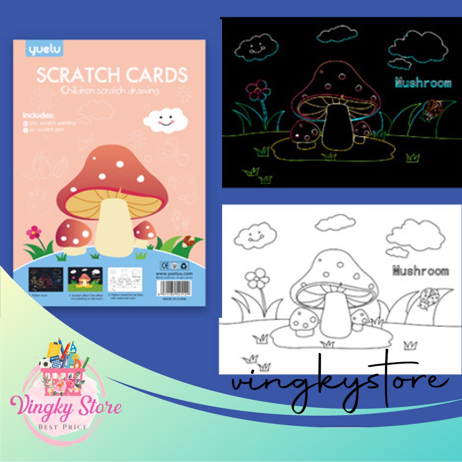 Scratch Cards / Children Scratch Drawing Yuelu | Shopee Philippines