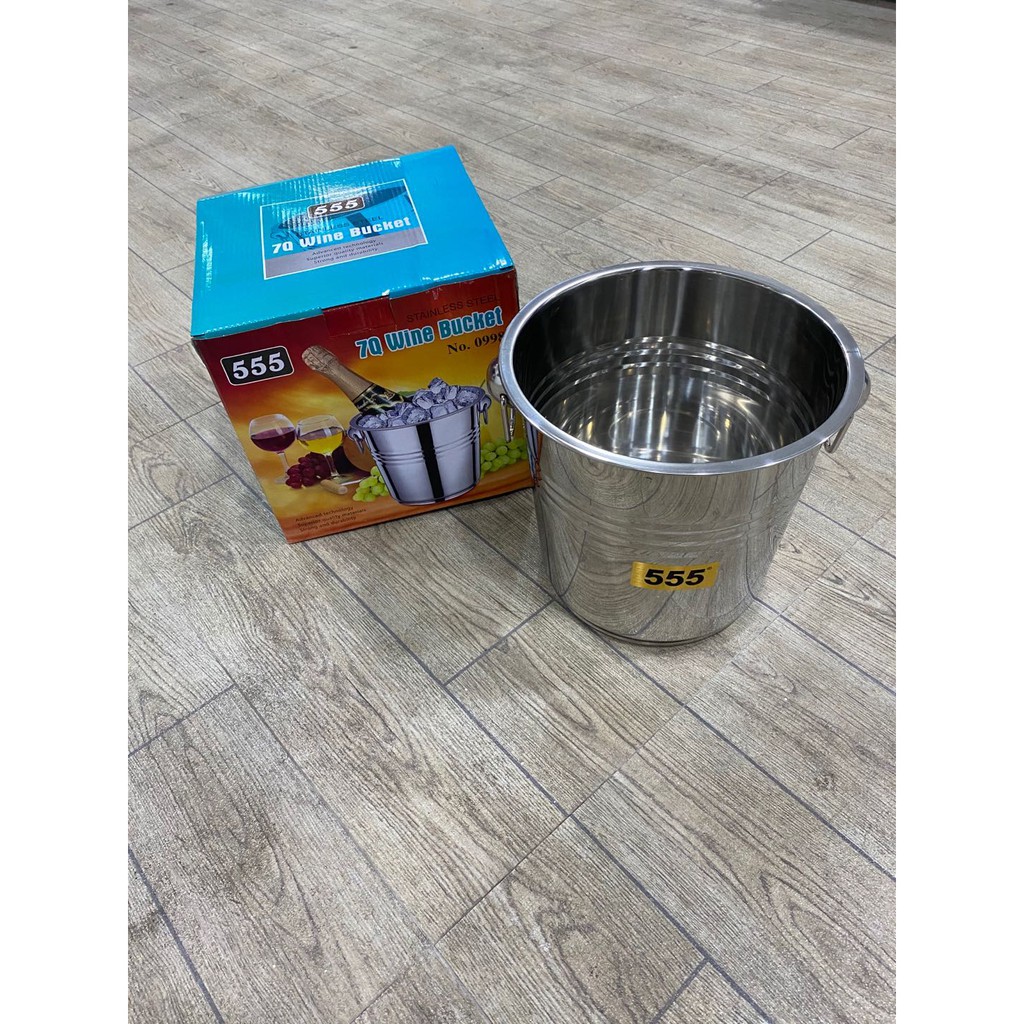 555 STAINLESS STEEL 7Q WINE ICE BUCKET 0998 | Shopee Philippines