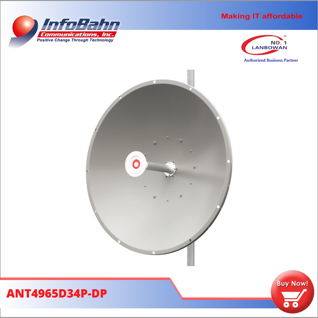Lanbowan 4.9-6.5ghz 3ft 34dbi Mimo Parabolic Antenna Dish Ptp ...