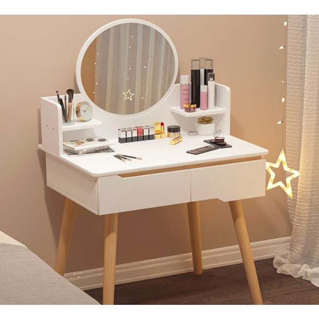 #20275-60W Vanity Table 60*40*124cm with 2 desk shelves and Mirror ...