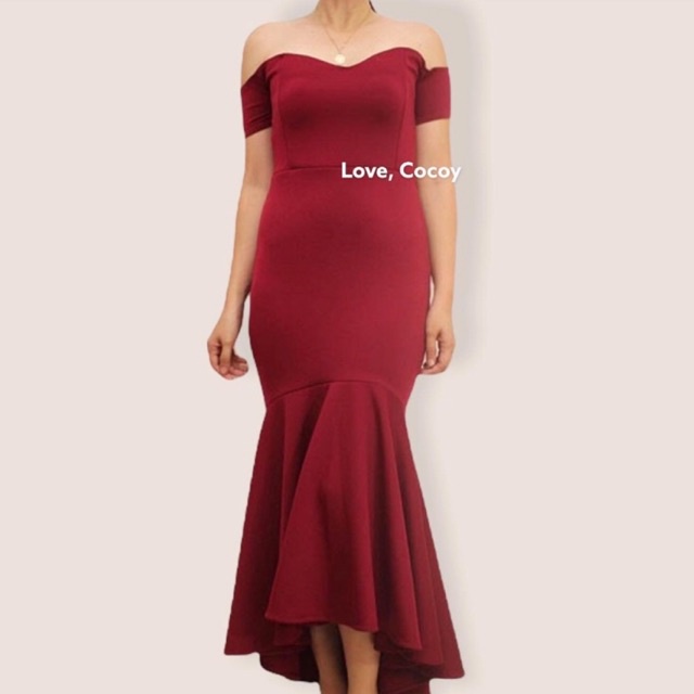 FORMAL DRESS OFF SHOULDER MERMAID DRESS FISHTAIL MITCH DRESS BODYCON ...