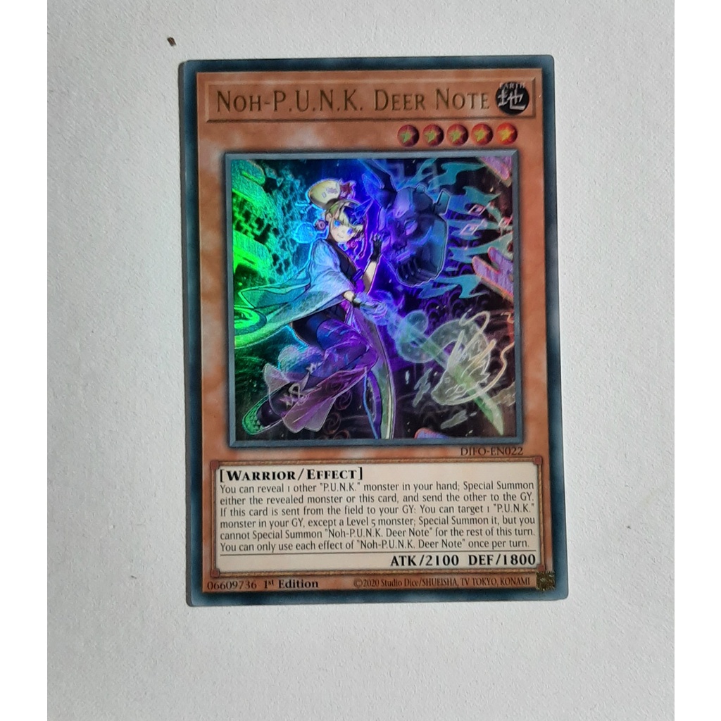 Yugioh Card DIFO-EN022 - Noh P.U.N.K. Deer Note - Ultra Rare - 1st Edition | Shopee Philippines