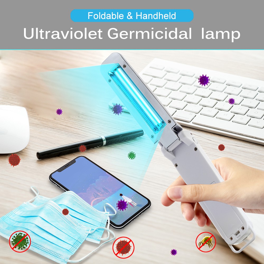 3W UV Light USB Battery Sterilizer Portable Lamp UVC Foldable ...