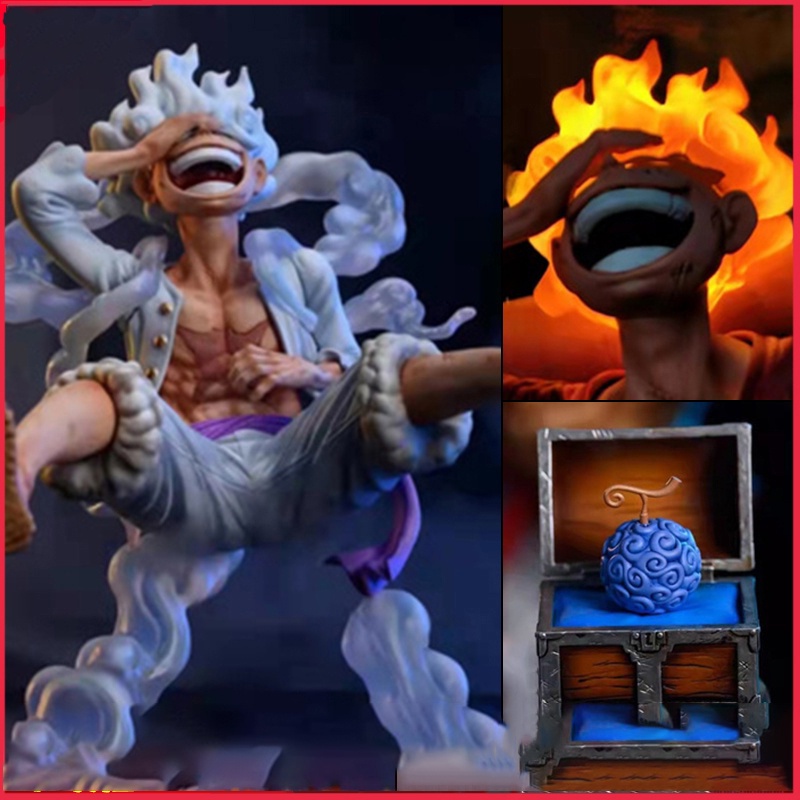 Luminous One Piece Figure Nika Luffy Gear 5 Pvc Action Figure Toy With ...