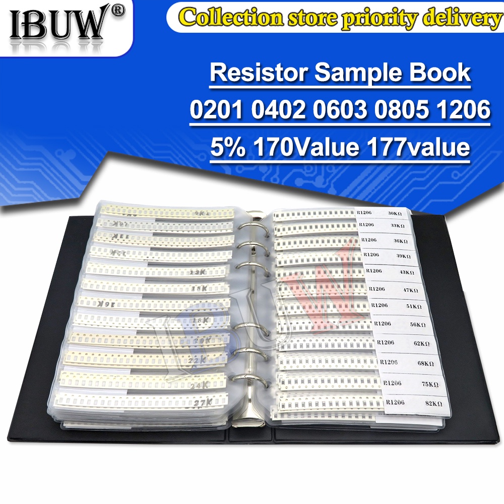 4250PCS 8500PCS 8850PCS 0201 0402 0603 0805 1206 Resistor Sample Book ...