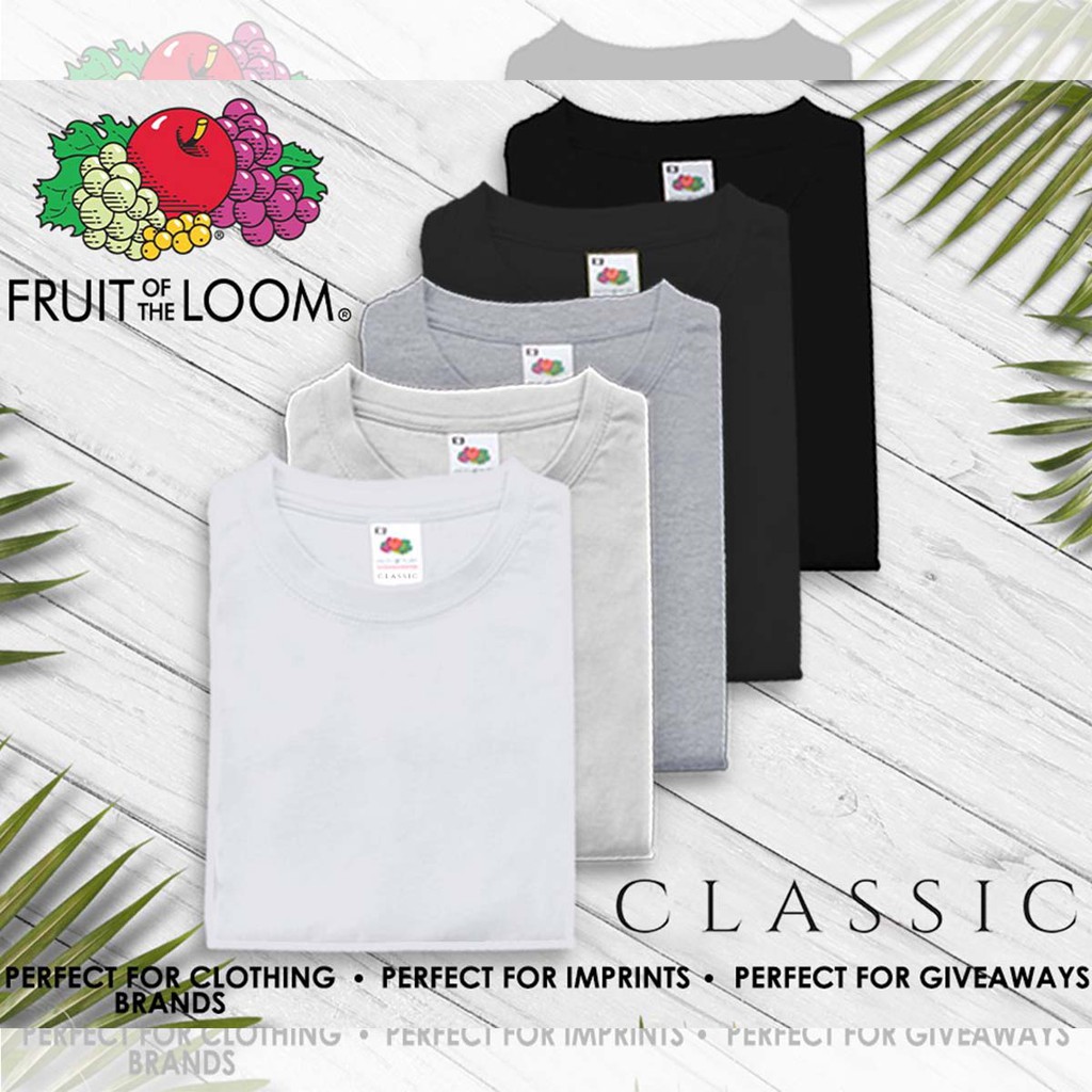 TNF PLAINS: Fruit of the Loom (FOTL) Classic Round Neck Mono | Shopee ...