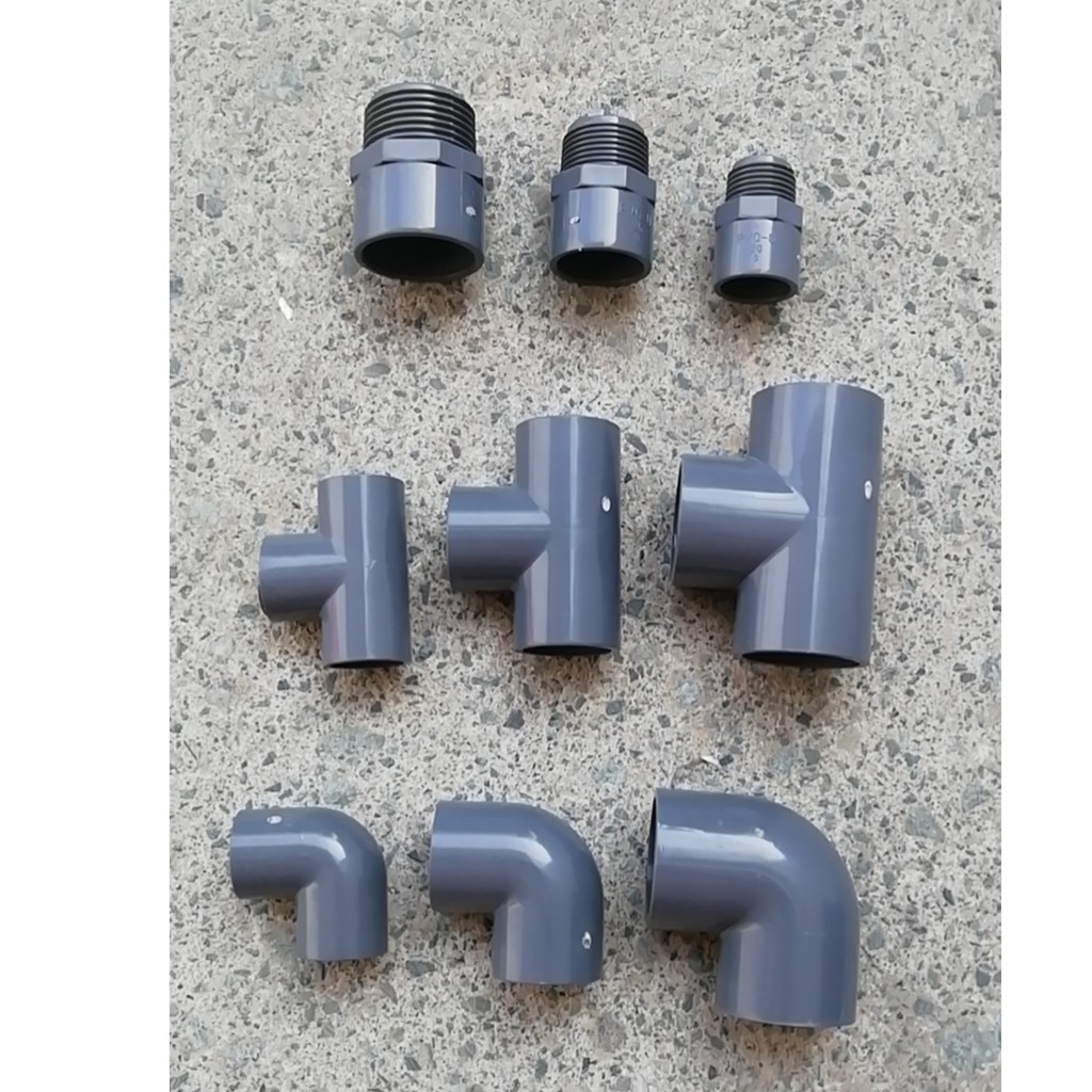 PVC-U GRAY FITTINGS , elbow , tee , male adptor，elbow with thread，cap ...