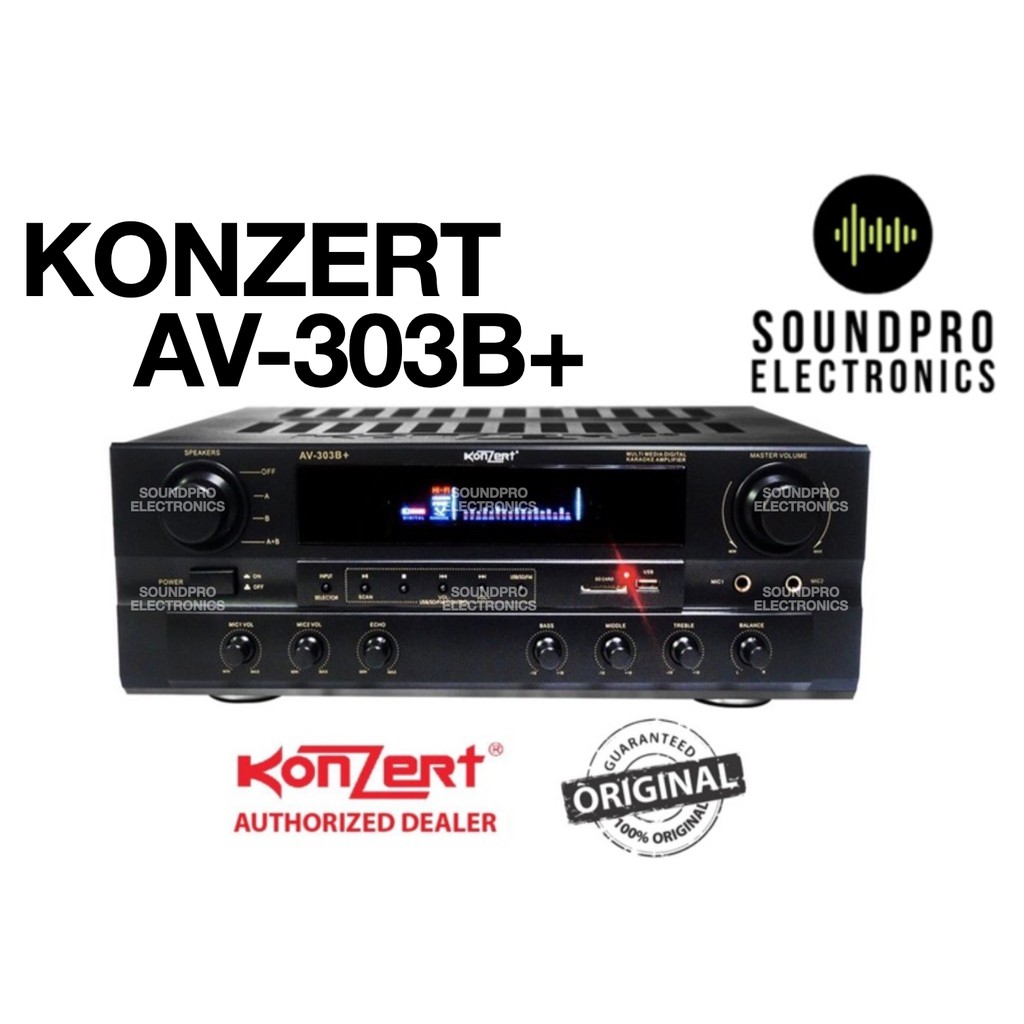 ORIGINAL Konzert AV-303B+ Multimedia Digital Karaoke Amplifier 200W x 2 ...