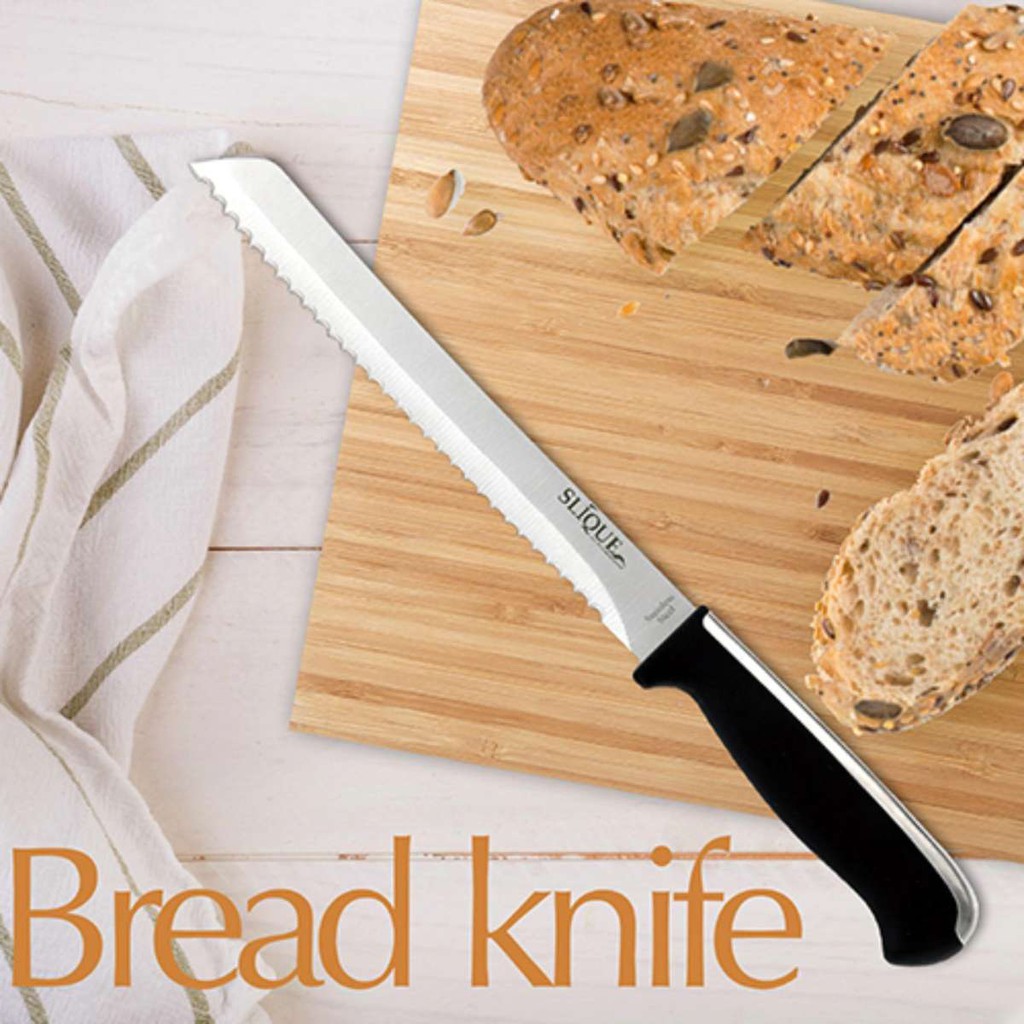 STAINLESS STEEL BREAD KNIFE 8" / BAKERY SHARP KNIFE / WOOD HANDLE ...