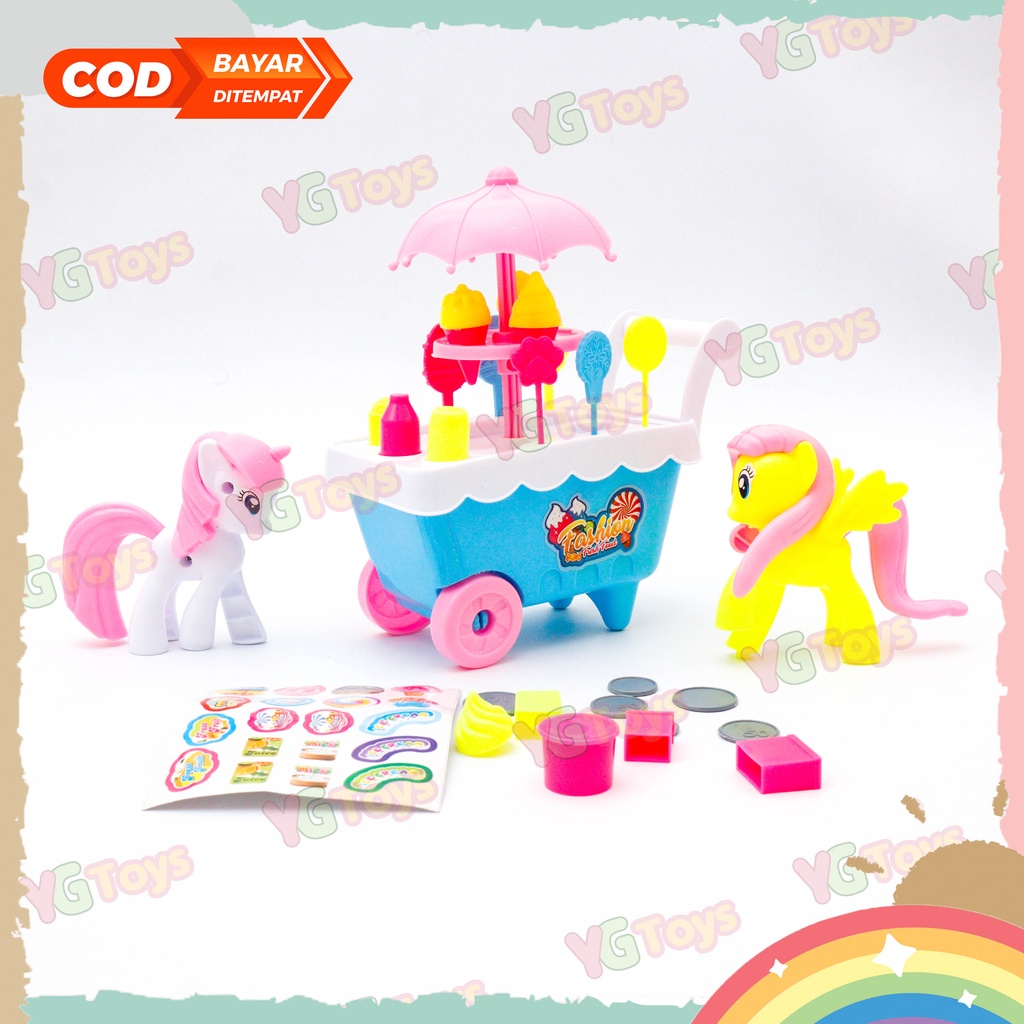 Ygtoys Children's Toys Selling Ice Cream Cart Pony Ice Cream Mini ...