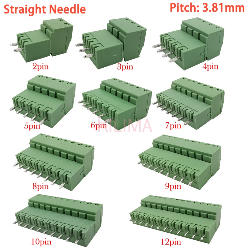 10/5 Pairs 15 EDG 3.81mm KF2EDG PCB Screw Terminal Block Plug-Pin ...