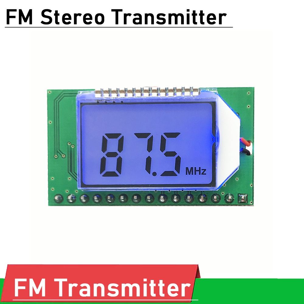 FM Stereo Transmitter Module 87-108MHz Frequency LCD Screen Digital ...