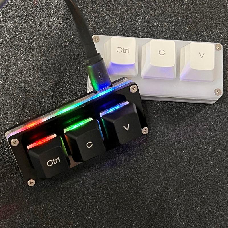Copy and paste shortcut keyboard programmer mini mechanical 3-key keypad USB wired CtrlCV office ...