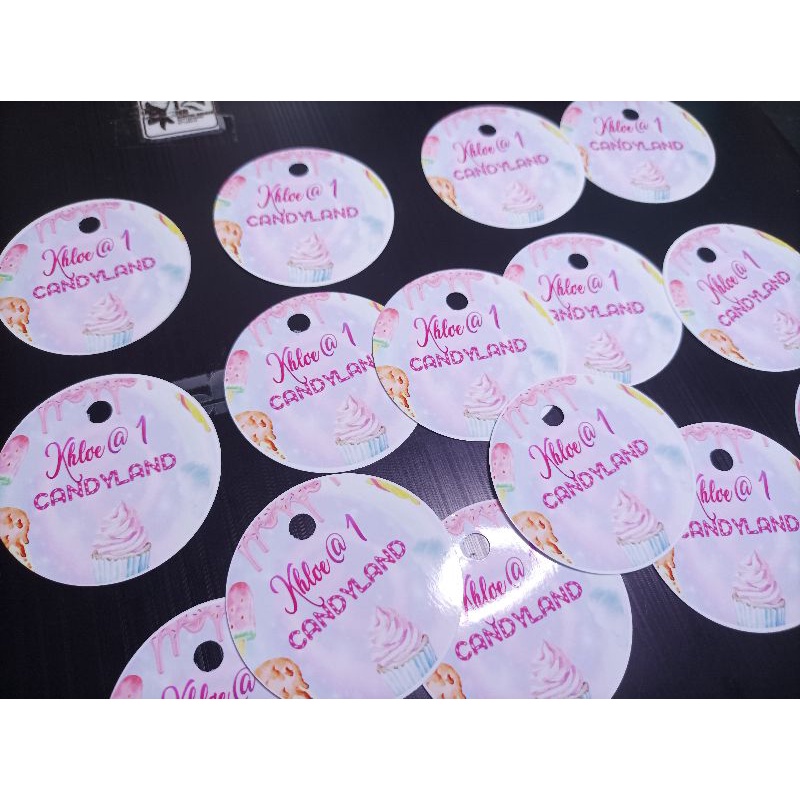 customized photo Printed candyland themed tags cupcake toppers | Shopee ...