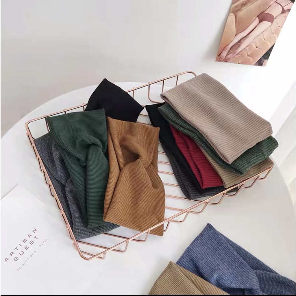 UR STYLE Women Fashion Cotton Garterized Turband Wide 8cm | Shopee ...