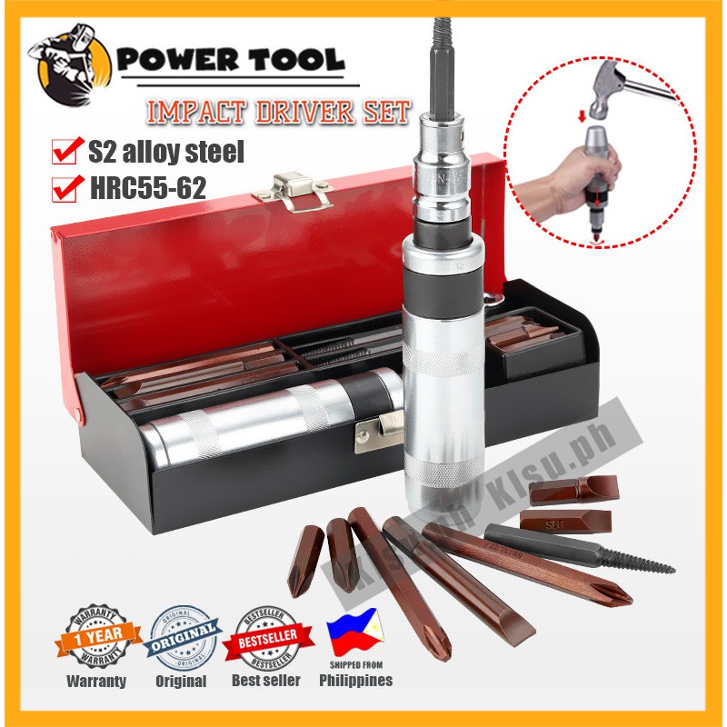 Hand Manual Reversible Impact Driver Set Extractor-12 PCS Impact ...