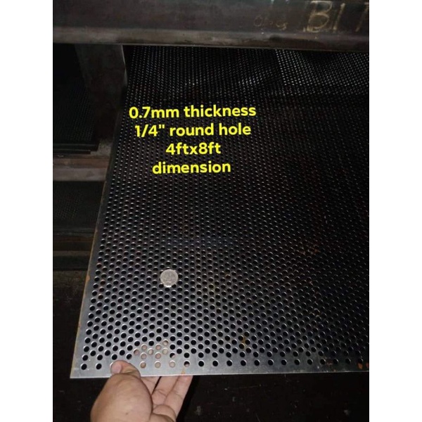 perforated metal screen round hole 1/4" x 4'x8' | Shopee Philippines