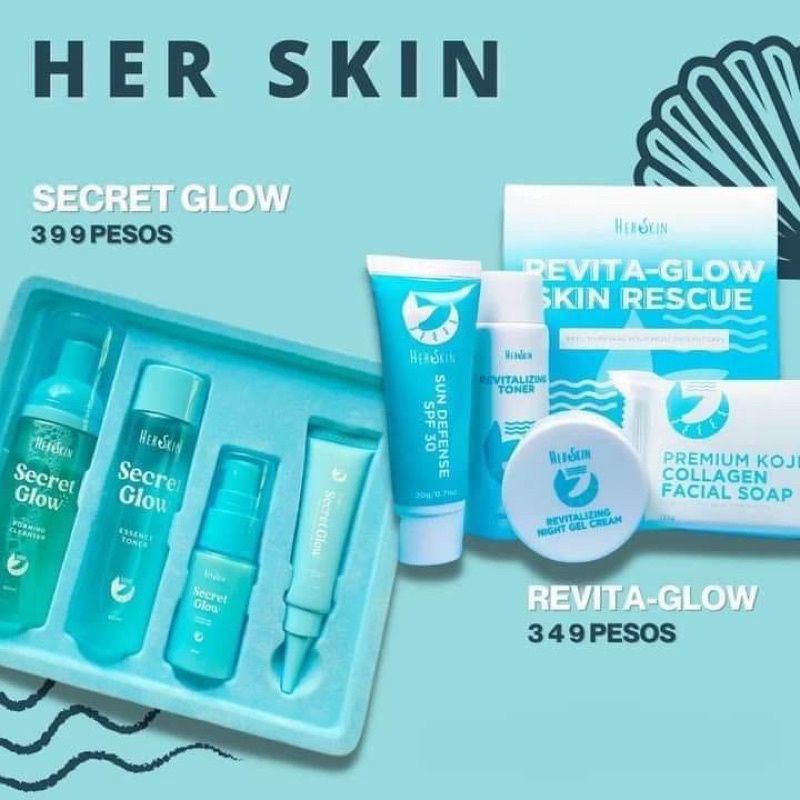 HERSKIN REVITA-GLOW SKIN RESCUE REJUVENATING SET AND SECRET GLOW SET BY ...