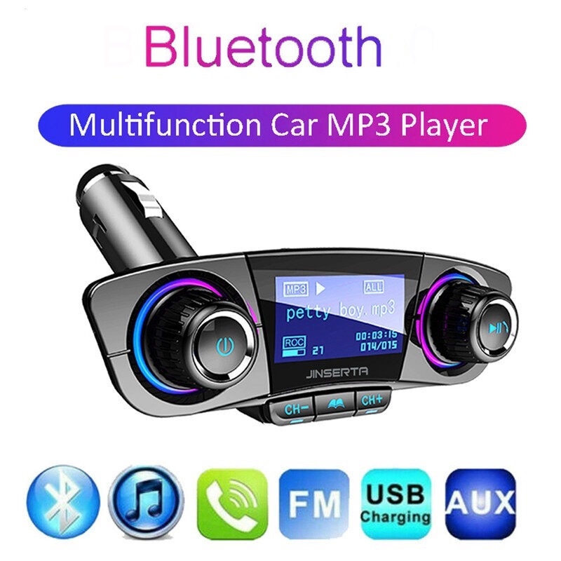 Car FM Transmitter Aux Modulator Bluetooth Handsfree Car Kit Car Audio ...