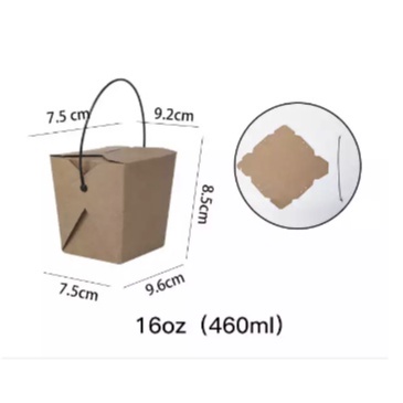 10pcs PH Based Rice in a Box w/ Handle /Takeout box handle Noodles ...