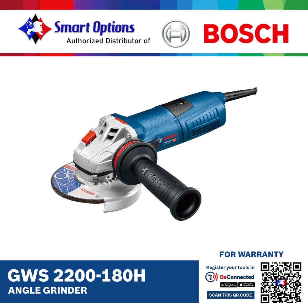 BOSCH GWS 2200-180 H ANGLE GRINDER | Shopee Philippines