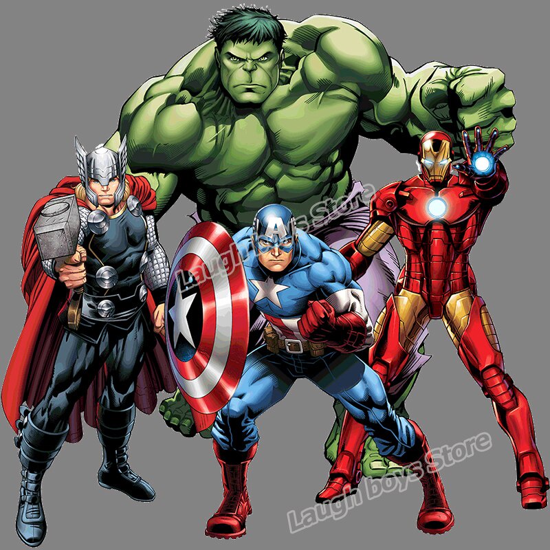 Marvel patch Spiderman Iron Man Thermal Stickers Clothes DIY Heat ...