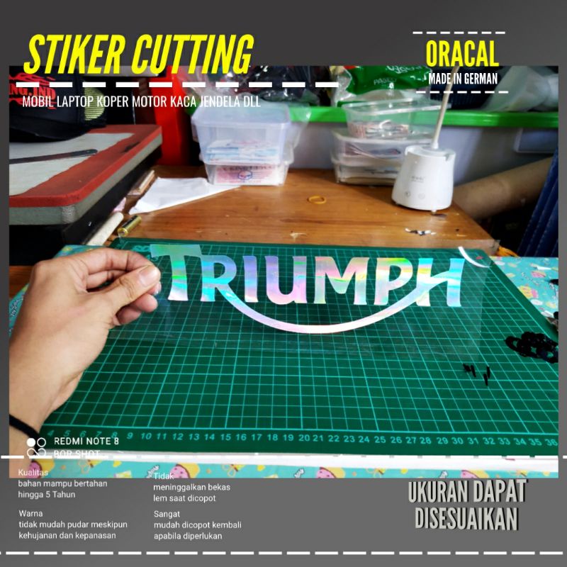 Triumph CUTTING STICKER ORACAL CUSTOM MATERIAL | Shopee Philippines