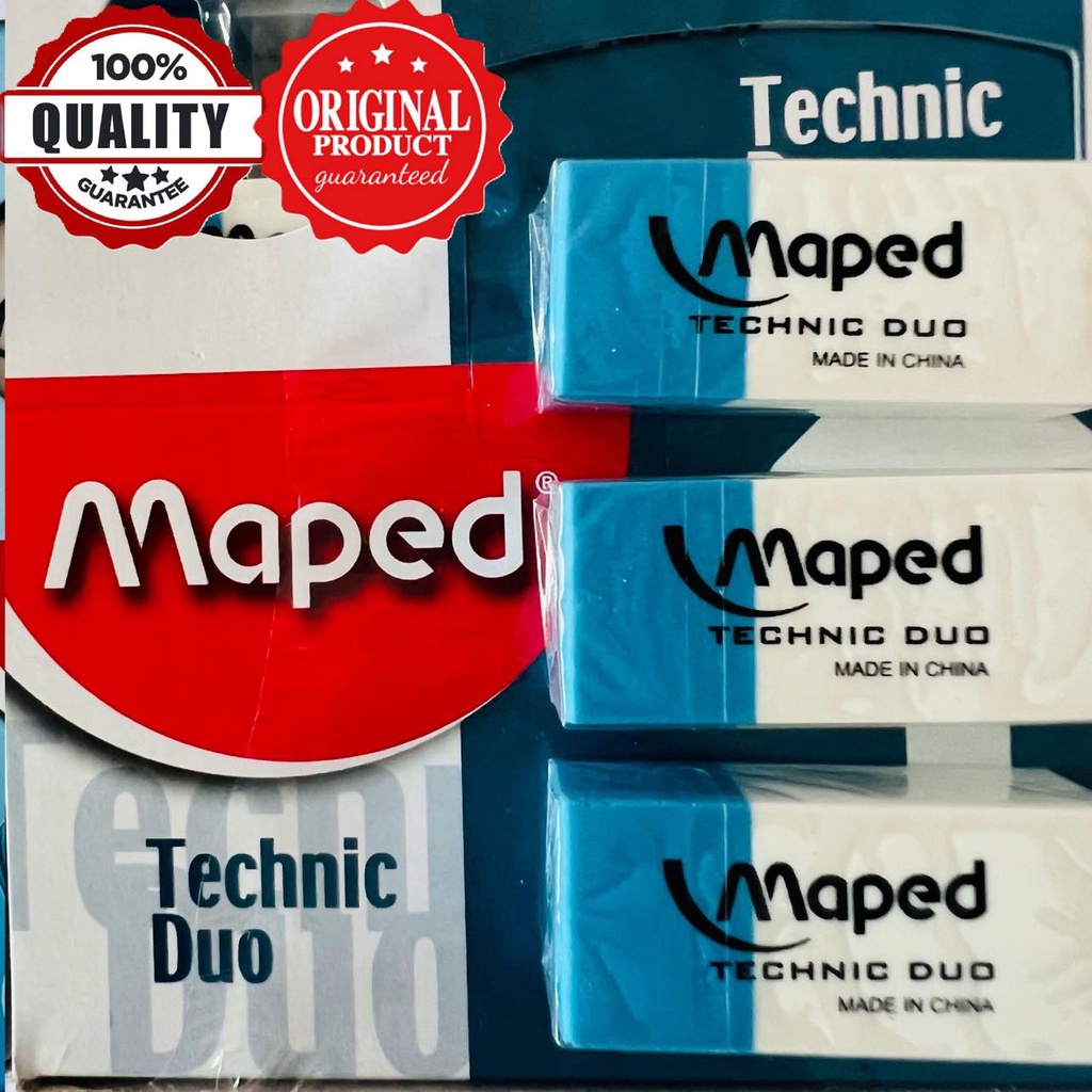 MAPED TECHNIC DUO Eraser INK and LEAD Eraser (SOLD PER SET OF 3 PCS ...