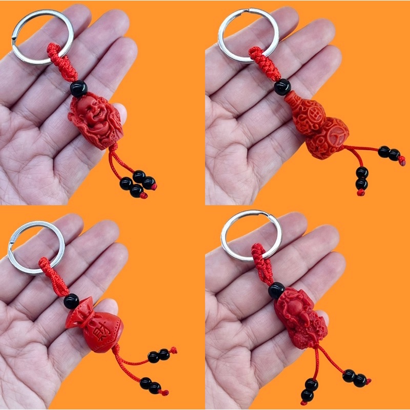 Feng Shui Coral Keychains Money Bag ，Buddha Pechay,Piyao,Wu Lou ...
