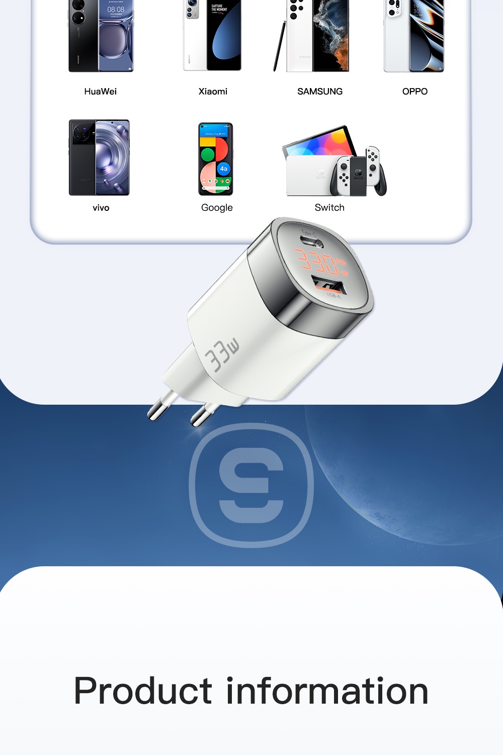 Essager 33w Usb And Type C Fast Charging Power Display For Ip And Other ...