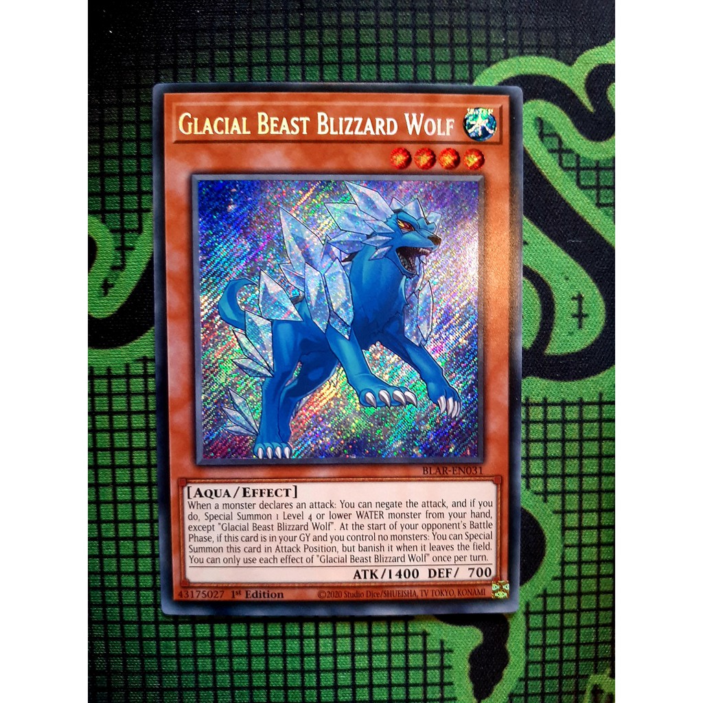 [ Do Lac Shop ] Mint90 Yugioh Monster Glacial Beast Blizzard Wolf Cards ...