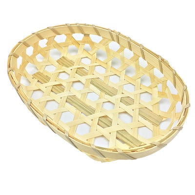 Family hand-woven basket of fruit bowl handmade bamboo mini trumpet ...