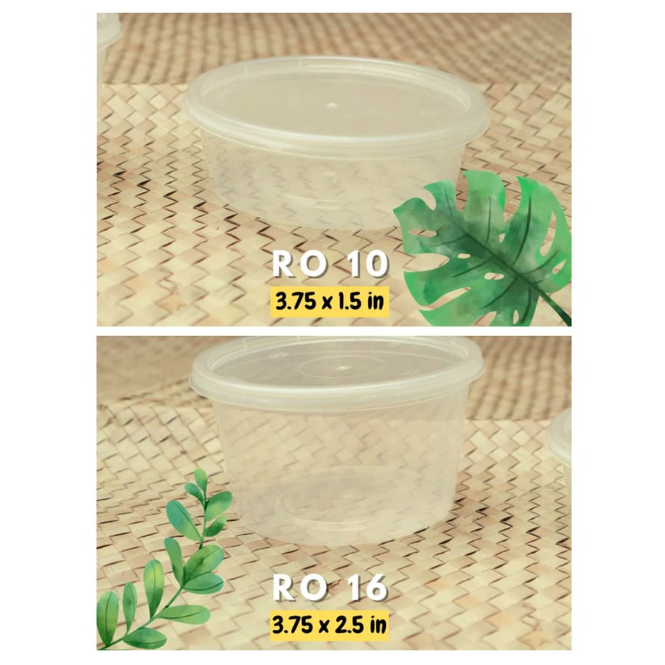 10 pcs - Round Microwavable Plastic Container (10 and 16 oz) | Shopee ...