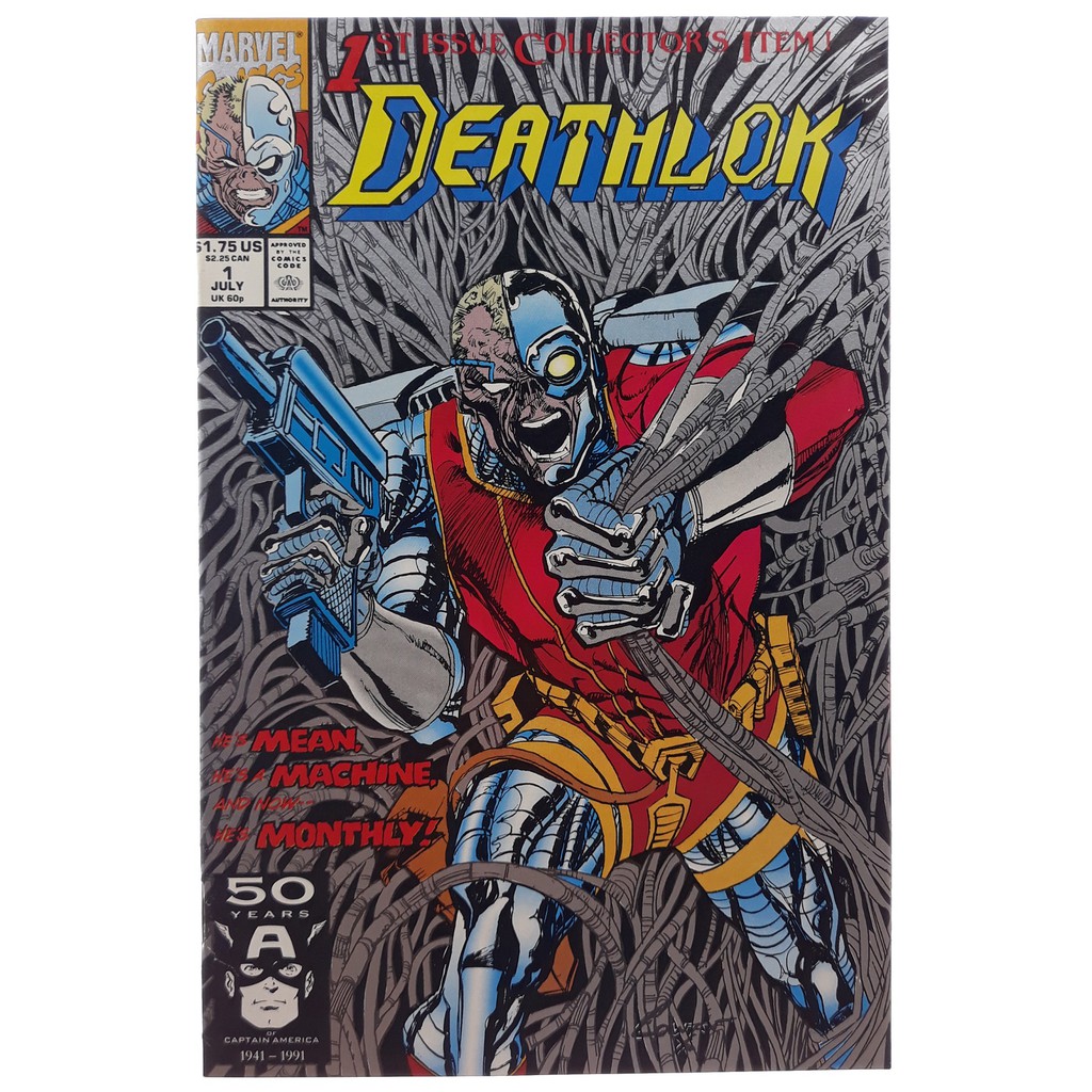 Deathlok 1 Marvel Comic Book Printed 1991 Cover art by Denys Cowan. The ...
